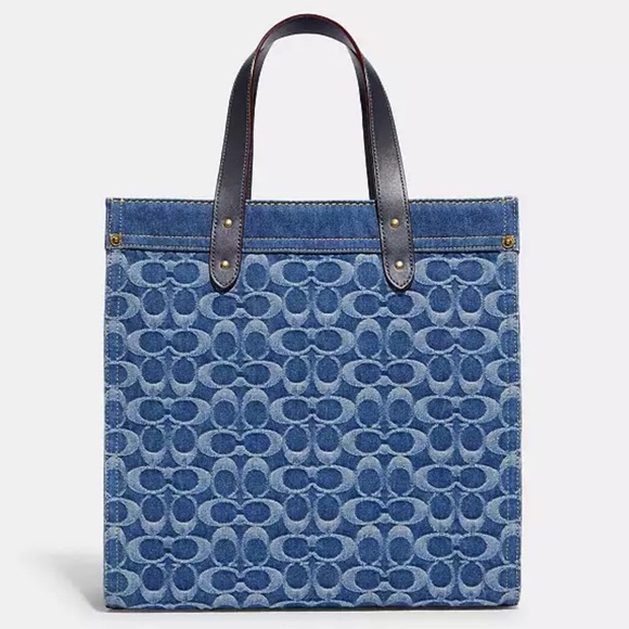 Coach | Bags | Coach Field Tote In Signature Denim Nwt | Poshmark